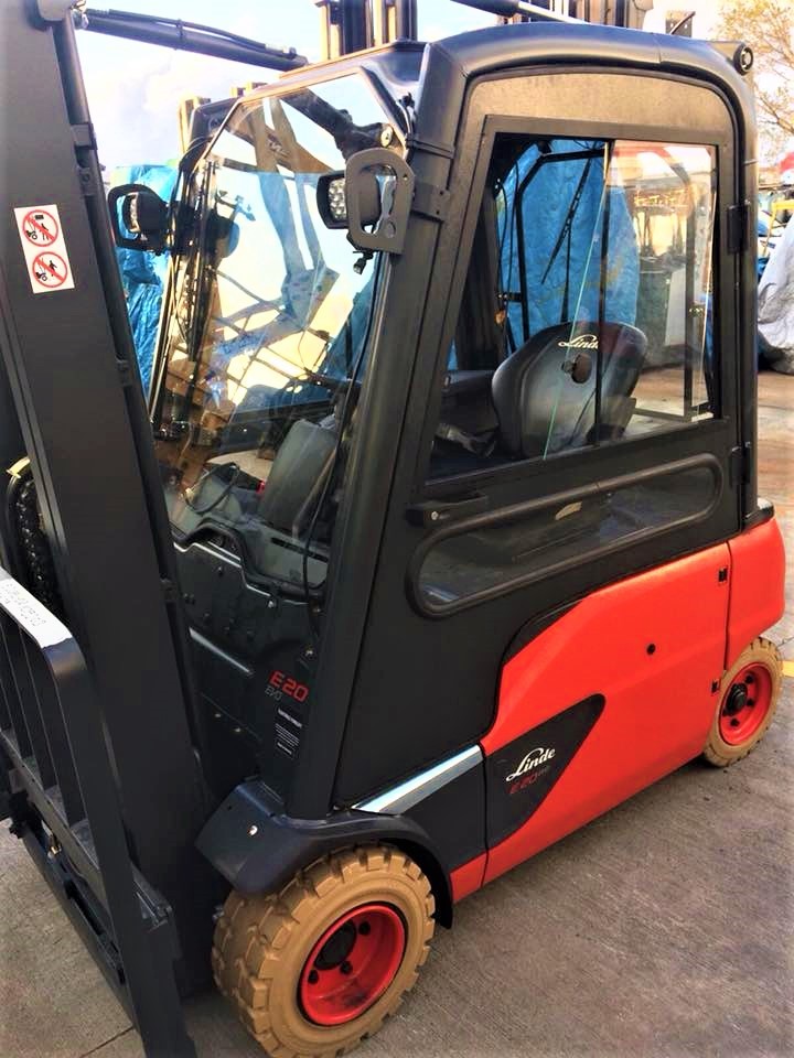 LINDE E20 386 - Bayrak Cabin and Glass Industry Flag Forklift Cabin ...