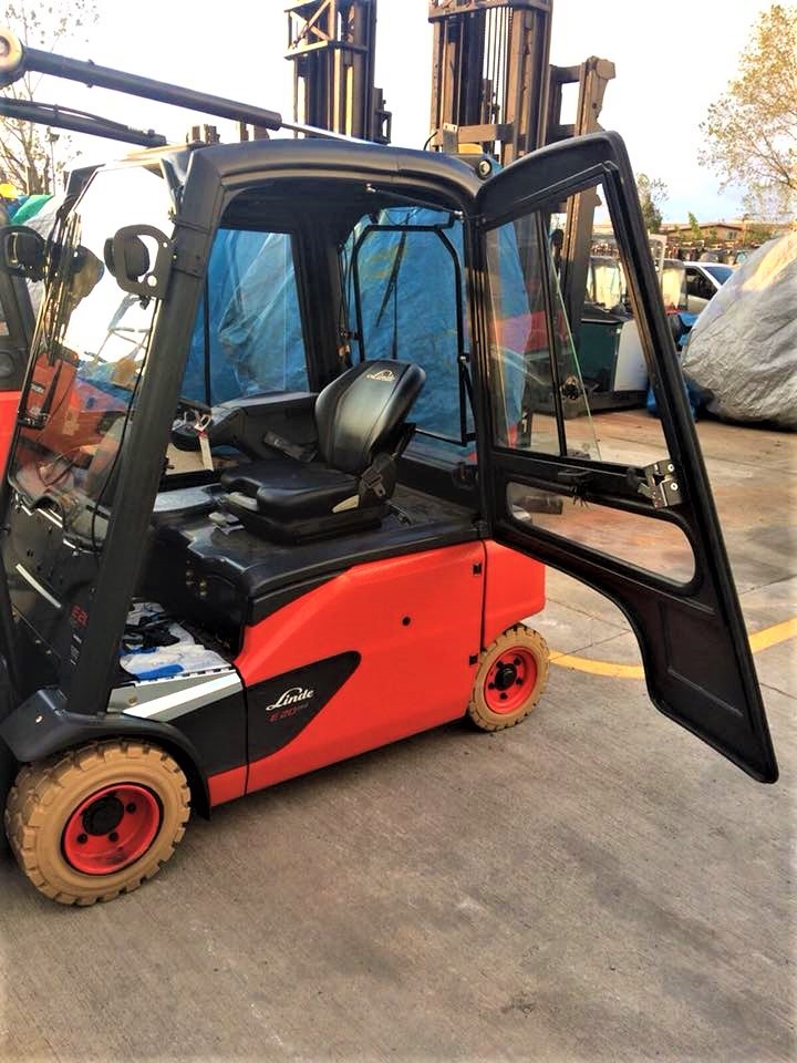 LINDE E20 386 - Bayrak Cabin and Glass Industry Flag Forklift Cabin ...